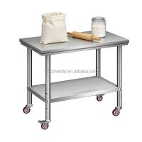 China Customizable Stainless Steel Workbench with Adjustable Height Legs and Corrosion Resistance for Heavy-Duty Use for sale