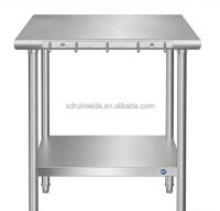 China Stainless Steel Workbench with 300kg Load Capacity, Customizable Size and Corrosion Resistance for Commercial Kitchens for sale