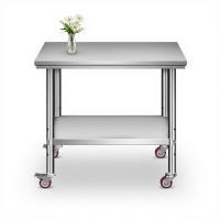 China Stainless Steel 201/304 Workbench with Adjustable Height Legs and 300 kg/㎡ Load Capacity for Commercial Kitchens for sale