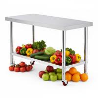 China Stainless Steel Worktable with Adjustable Height Legs and 300 kg/㎡ Load Capacity for Heavy-Duty Use for sale