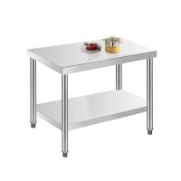China Stainless Steel Worktable with Adjustable Height Legs and 300 kg/㎡ Load Capacity for Heavy-Duty Use for sale