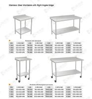 China Stainless Steel Worktable with Adjustable Height Legs and 300 kg/㎡ Load Capacity for Heavy-Duty Use for sale
