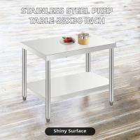 China Adjustable Height Stainless Steel Workbench with 4 Wheels and 300 kg Load Capacity for sale