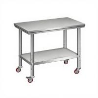 China 304 Stainless Steel Workbench with Adjustable Height Legs and Heavy-Duty Capacity for Commercial Kitchens for sale