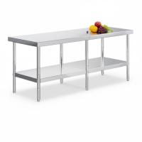 China Adjustable Height Stainless Steel Workbench with Corrosion Resistance and Heavy-Duty Capacity for Commercial Kitchens for sale