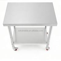 China Stainless Steel Workbench with Corrosion Resistance and Heavy-Duty Capacity for Customizable Kitchen Tables for sale