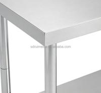 China Stainless Steel Workbench with Corrosion Resistance and Heavy-Duty Capacity for Customizable Kitchen Tables for sale