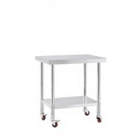 China Customizable Stainless Steel 304/201 Worktable with Adjustable Height Legs and Fire-Retardant Coating for sale