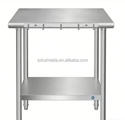 China Customized Stainless Steel Worktable with Corrosion Resistance, 300 kg/㎡ Load Capacity, and Food-Grade Powder Coating for sale