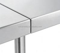 China Customizable Size Stainless Steel Workbench with Corrosion Resistance and Heavy-Duty Capacity for Commercial Kitchens for sale