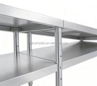 China Customizable Size Stainless Steel Workbench with Corrosion Resistance and Heavy-Duty Capacity for Commercial Kitchens for sale