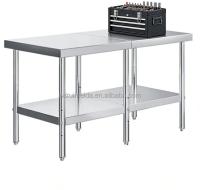 China Heavy-Duty Stainless Steel Workbench with Customizable Design for Commercial Kitchen Use for sale