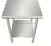 China Double-layer Stainless Steel Workbench with Corrosion Resistance and 300 kg/㎡ Load Capacity for sale