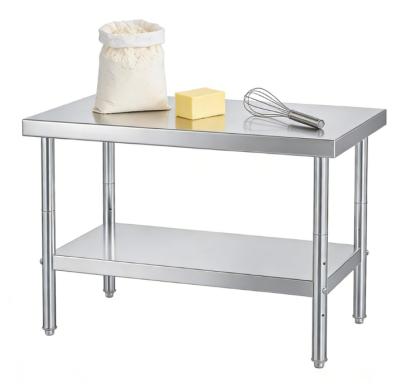 China Professional Stainless Steel 304/201 Workbench with Adjustable Height Legs and 300 kg/㎡ Load Capacity for Kitchen Labs for sale