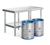 China 2-Layer Stainless Steel 201/304 Workbench with Corrosion Resistance and Adjustable Height Legs for Commercial Kitchen for sale