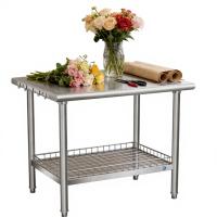China Durable Stainless Steel Work Table with 300 kg/㎡ Load Capacity and Food-Grade Powder Coating for Commercial Kitchens for sale
