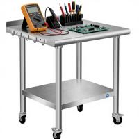 China Durable Stainless Steel Work Table with 300 kg/㎡ Load Capacity and Food-Grade Powder Coating for Commercial Kitchens for sale
