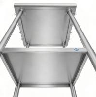 China Stainless Steel 201/304 Workbench with Corrosion Resistance and 300 kg/㎡ Load Capacity for Commercial Kitchen for sale