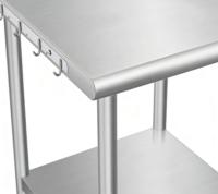 China Stainless Steel 201/304 Workbench with Corrosion Resistance and 300 kg/㎡ Load Capacity for Commercial Kitchen for sale