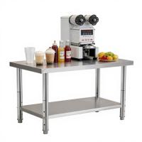 China Stainless Steel Work Table with Adjustable Height Legs, Corrosion Resistance, and Heavy-Duty Capacity for Commercial Kitchens for sale