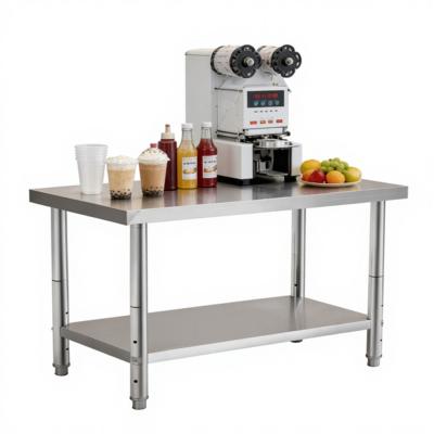 China Stainless Steel Work Table with Adjustable Height Legs, Corrosion Resistance, and Heavy-Duty Capacity for Commercial Kitchens for sale
