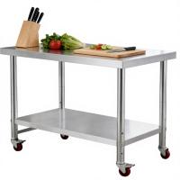 China Stainless Steel Work Table with Adjustable Height Legs, Corrosion Resistance, and Heavy-Duty Capacity for Commercial Kitchens for sale