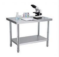 China Stainless Steel 304/201 Worktable with Adjustable Height Legs and 300 kg/㎡ Load Capacity for sale