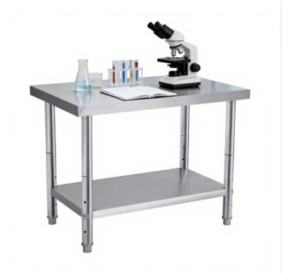 China Stainless Steel 304/201 Worktable with Adjustable Height Legs and 300 kg/㎡ Load Capacity for sale