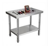 China Stainless Steel 304/201 Worktable with Adjustable Height Legs and 300 kg/㎡ Load Capacity for sale