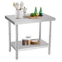 China Heavy Duty Stainless Steel Work Table with 300 kg/㎡ Load Capacity and Adjustable Height Legs for Kitchen Use for sale