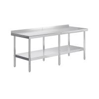 China Stainless Steel 201/304 Worktable with Food-Grade Powder Coating and Heavy-Duty Capacity 300 kg/㎡ for Commercial Kitchens for sale