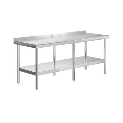 China Stainless Steel 201/304 Worktable with Food-Grade Powder Coating and Heavy-Duty Capacity 300 kg/㎡ for Commercial Kitchens for sale