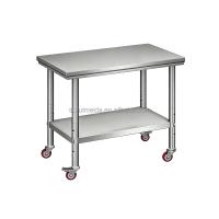 China Stainless Steel Workbench with Corrosion Resistance Heavy-Duty Capacity and Adjustable Height Legs for Commercial Kitchens for sale