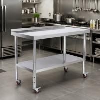 China Customizable Stainless Steel Workbench with Adjustable Height Legs and 500 kg/㎡ Load Capacity for sale