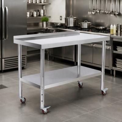China Customizable Stainless Steel Workbench with Adjustable Height Legs and 500 kg/㎡ Load Capacity for sale