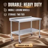 China CE Certified Stainless Steel Workbench with Adjustable Height for Food Processing Workshops for sale