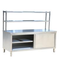 China Heavy Duty Stainless Steel Worktable with Cabinet 300 kg/㎡ Load Capacity Adjustable Height Legs and Fire-Retardant Coating for sale
