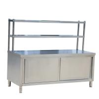 China Heavy-Duty Stainless Steel Work Table with Adjustable Height Legs and Chemical-Resistant Finish for Kitchen Storage Cabinet for sale