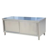 China Stainless Steel Workbench with 300 kg/㎡ Load Capacity Adjustable Height Legs and Corrosion Resistance for Commercial Kitchen Storage for sale