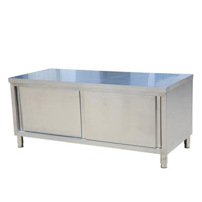China Stainless Steel Workbench with 300 kg/㎡ Load Capacity Adjustable Height Legs and Corrosion Resistance for Commercial Kitchen Storage for sale
