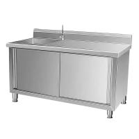 China Stainless Steel Workbench with 300 kg/㎡ Load Capacity Adjustable Height Legs and Corrosion Resistance for Commercial Kitchen Storage for sale