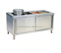 China 304 Stainless Steel Electric Heating Workbench 1.2 Meter Model for Industrial and Laboratory Kitchen Use for sale