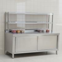 China Stainless Steel Workbench with 500 kg/㎡ Load Capacity and Sliding Door Design for Commercial Kitchens for sale