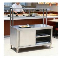 China Commercial Stainless Steel Workbench with 500 kg/㎡ Load Capacity and Sliding Door Design for Kitchen Storage for sale