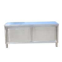China Commercial Stainless Steel Workbench with 500 kg/㎡ Load Capacity and Sliding Door Design for Kitchen Storage for sale