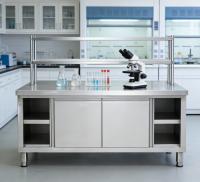 China Stainless Steel Workbench with 500 kg/㎡ Load Capacity Sliding Door Design and Polished Finish for Commercial Kitchen for sale