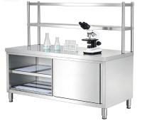 China Rust Resistant Stainless Steel Workbench with 500 kg/㎡ Load Capacity and Sliding Door Design for Commercial Kitchen Prep for sale