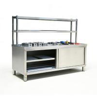 China Rust Resistant Stainless Steel Workbench with 500 kg/㎡ Load Capacity and Sliding Door Design for Commercial Kitchen Prep for sale