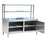 China Heavy Duty Stainless Steel Workbench with 500 kg/㎡ Load Capacity and Sliding Door Design for Commercial Kitchens for sale