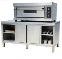 China Heavy Duty Stainless Steel Workbench with 500 kg/㎡ Load Capacity and Sliding Door Design for Commercial Kitchens for sale